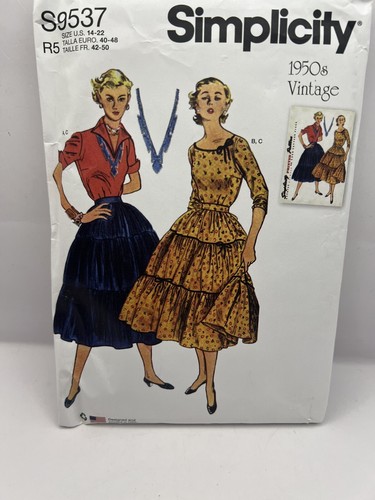 Simplicity Skirt Sewing Pattern S9537 14-22 Women 50s Retro Vintage ...