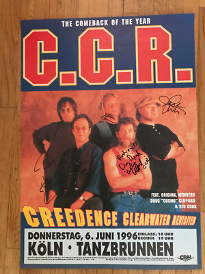 CREEDENCE CLEARWATER REVISITED Koln concert poster AUTOGRAPHED | eBay