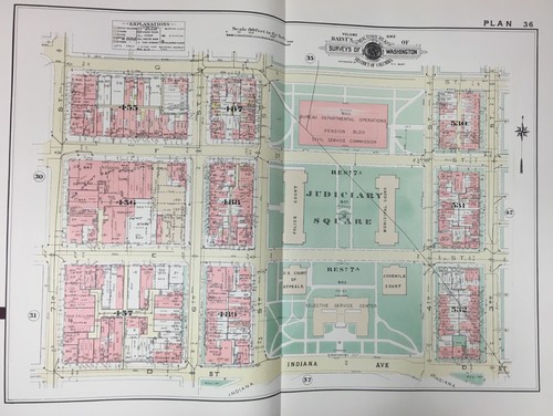 1957 WASHINGTON DC CAPITOL HILL JUDICIARY SQUARE US COURT OF APPEALS ...