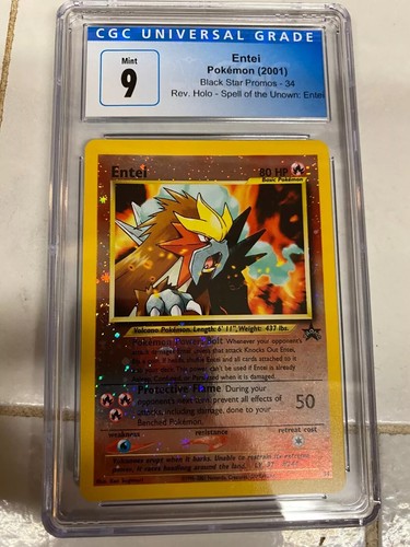 Entei #34 - Black Star Promo - WoTC Pokemon Card *CGC Grade 9* | eBay