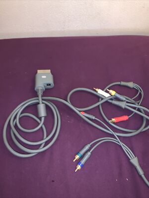 Xbox 360 Component HD TV AV Cord cable (X801255-100) 8 Feet | eBay