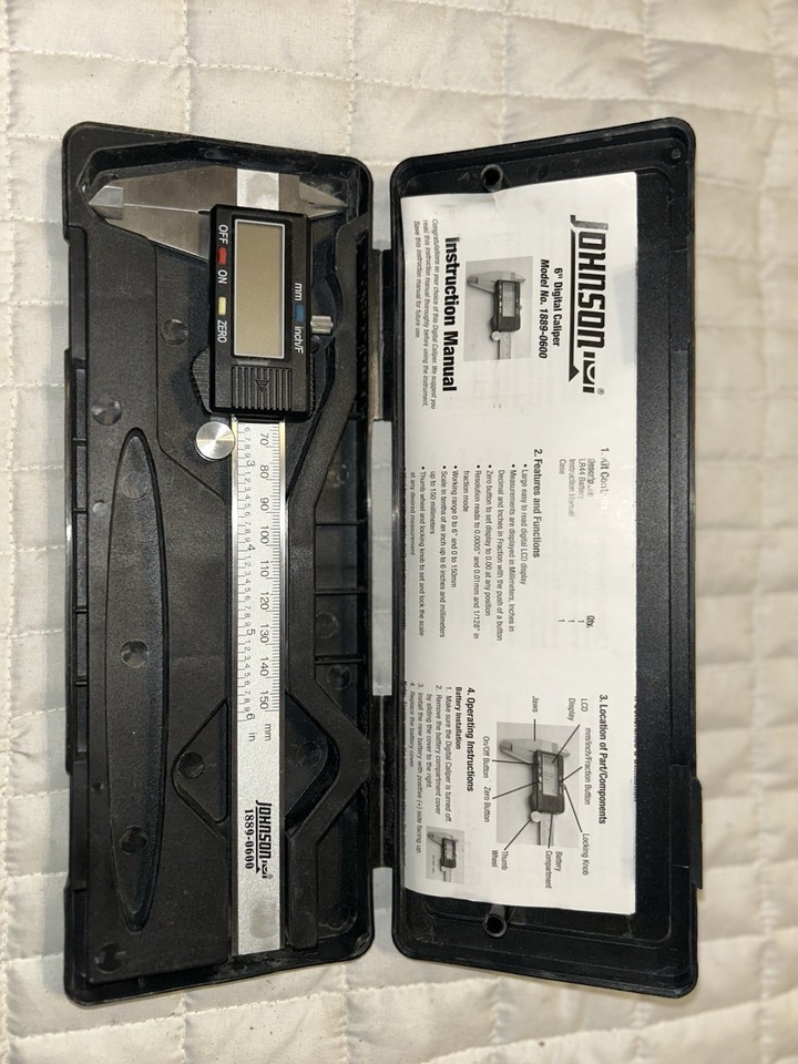 JOHNSON 1889-0600 Stainless Steel Digital Caliper 0 to 6 In. | eBay