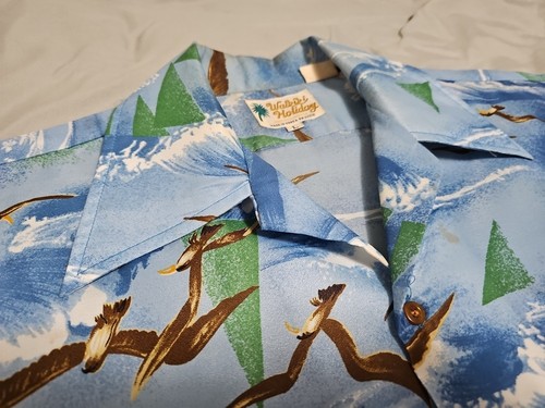 Vintage Waikiki Holiday Albatross Gooney Birds Button-up Hawaiian Shirt ...