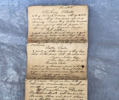 Antique Medicinal Recipes Handwritten Medicine Home Herbal Remedies ...