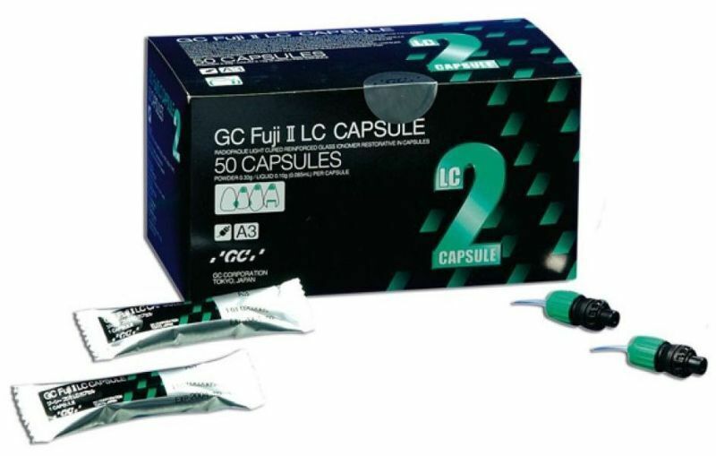 GC 000139 Fuji II LC Light Cure Glass Ionomer Restorative Capsules A2 ...