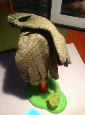 100% ITALIAN MERINO WOOL KNIT MITTENS - OLIVE GREEN - SIZE MED/LG | eBay