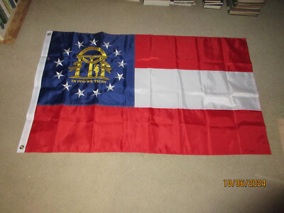 Georgia State Flag, 36 x 60 inches (to be shipped folded), 100% ...