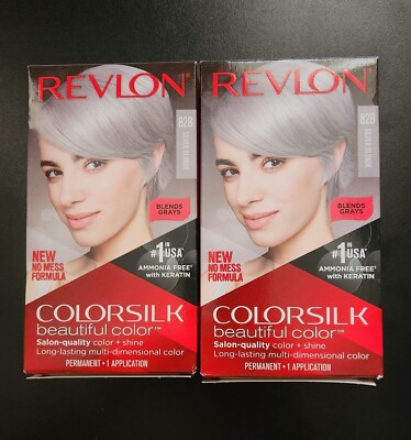 2pk Revlon Colorsilk Beautiful Hair Color #82B SILVER BLONDE Grey | eBay