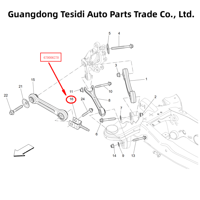 Rear suspension bracket For Maserati Ghibli Levante Quattroporte ...