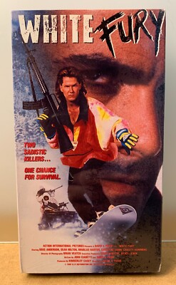 WHITE FURY AIP VHS 90's action sleaze FACTORY SEALED Red Snow Iced ...