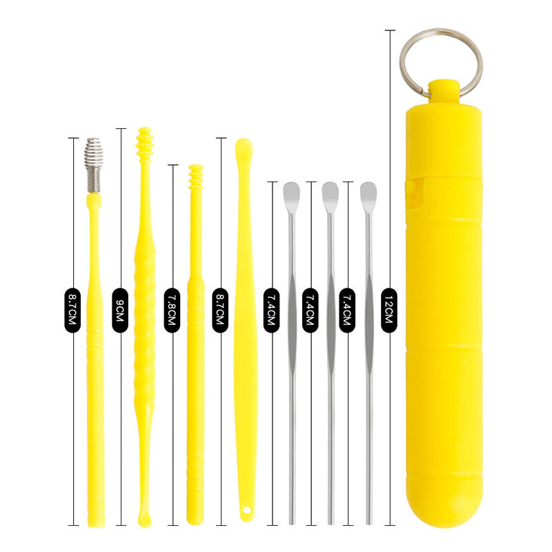 7Pcs Ear Wax Removal Tool Earpick Ear Cleaner Spoon Ear Care Cleaning ...
