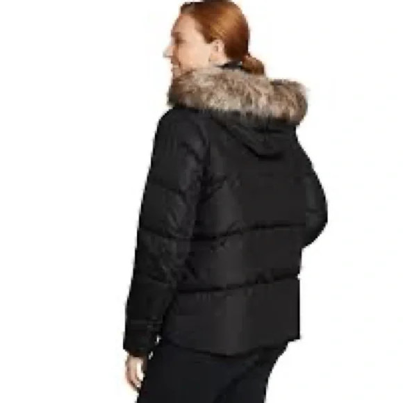 🔥NWT $199 Eddie Bauer Lodge Cascadian 650 Down Jacket Coat Fur Hood ...