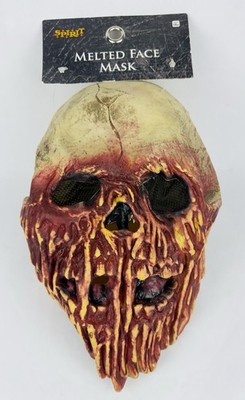 Melted Face Mask Spirit Halloween Zombie Skull Toxic New With Tags ...