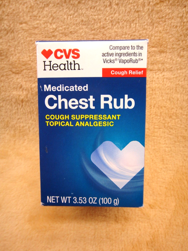 CVS Medicated Chest Rub Cough Suppressant Topical Analgesic 3.53OZ Exp ...