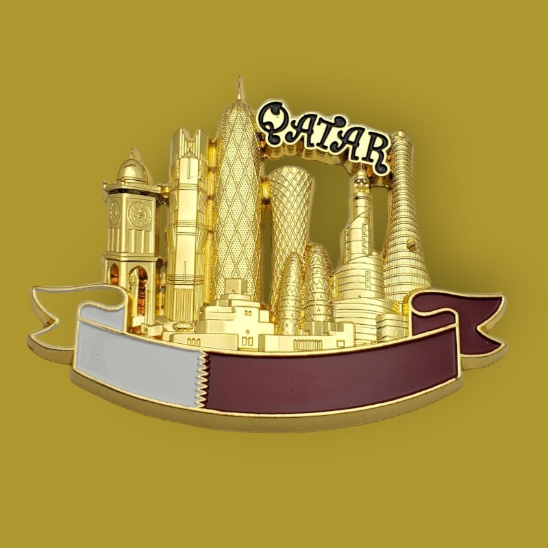 Qatar Skyline Souvenir Fridge Refrigerator Magnet Tourist Tourism ...