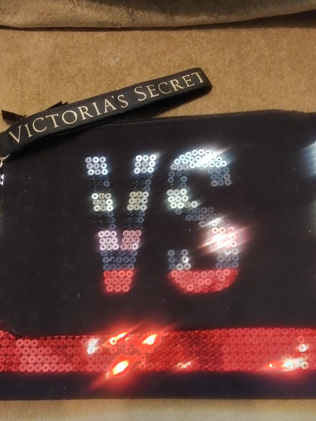 Victoria Secret 3 Piece Bling Pouch Set with Removable Wristlet Strap ...