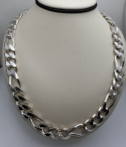 sterling silver 925 figaro chain 145 grams 22'' | eBay