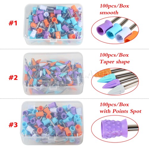 100pcs/Pack Dental Rubber Polishing Prophylaxis Cups Teeth Prophy ...