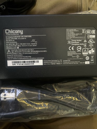 Chicony A12-230p1a Power Supply 19.5 V 11.8 A 230W Includes AC Cable. | eBay