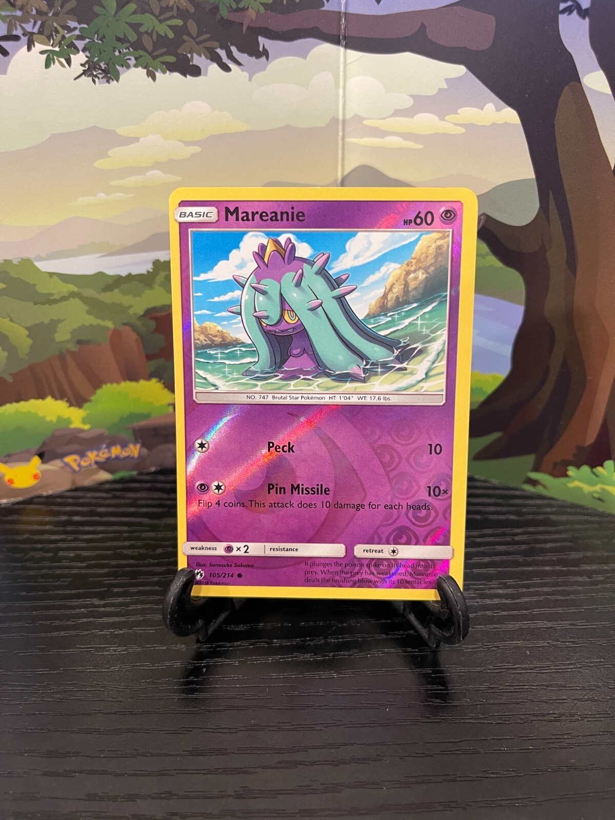 Mareanie 105/214 - Lost Thunder - Common - Reverse Holo - Pokemon Card ...