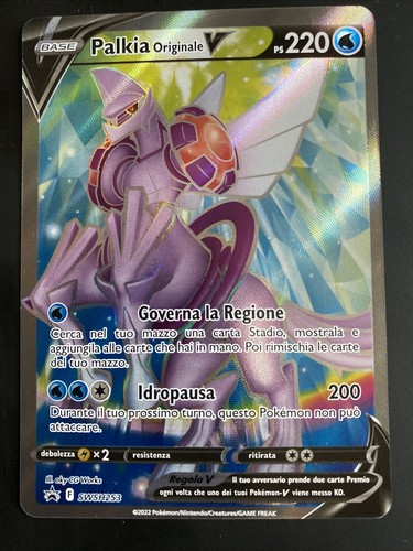 Pokémon Palkia Originale V SWSH253 Promo full art mint Ita Lucentezza ...