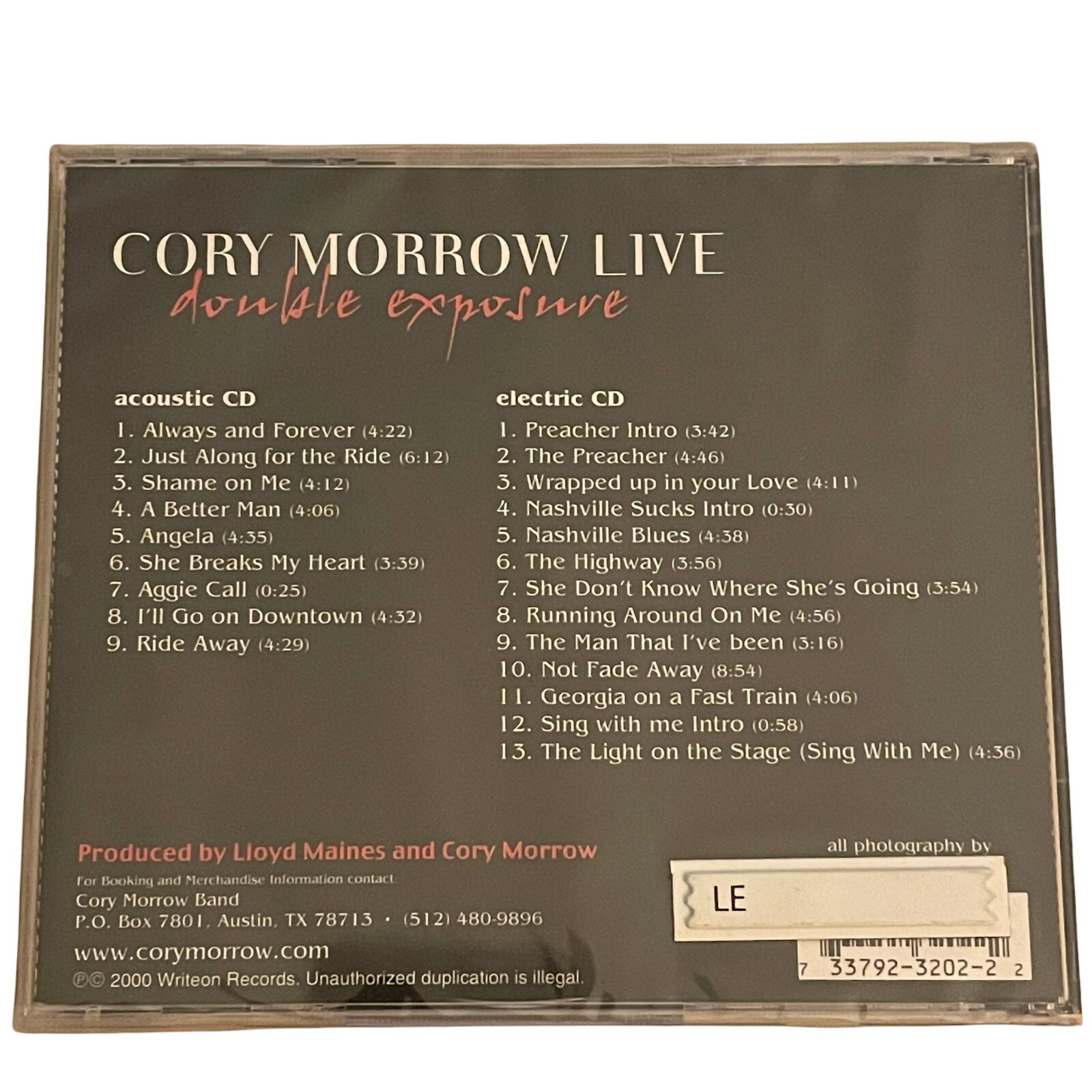Double Exposure-Live by Cory Morrow (CD, 2001) for sale online | eBay