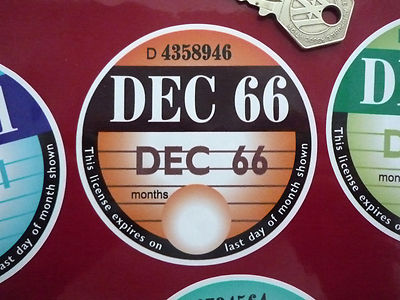 Replica TAX DISC Static Cling Classic Car Window STICKER Reusable ...