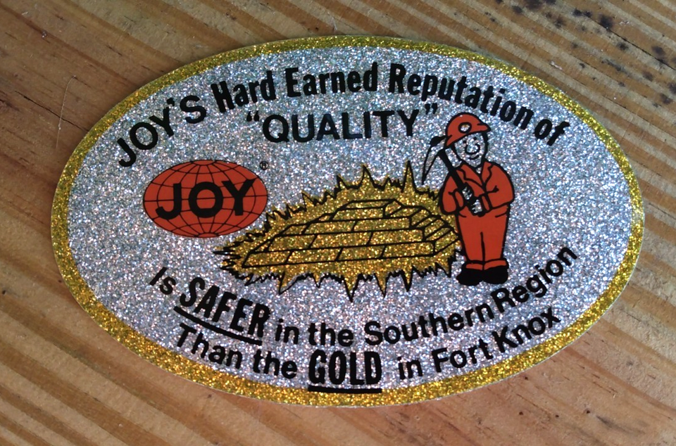 Vintage JOY Mining Stickers 10 pc. Lot ~Coal Mining ~ $ 10.00 & No ...