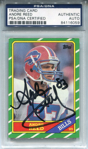 Andre Reed Autographed 1986 Topps Rookie Card (PSA) | eBay