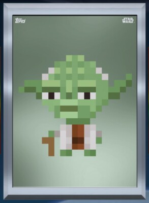 TOPPS STAR WARS CARD TRADER 2016 8-BIT SILVER GILDED YODA 2CC | eBay
