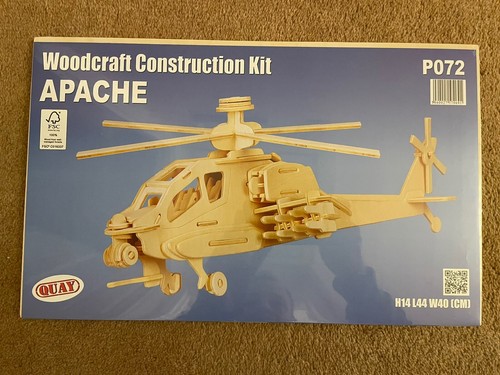 woodcraft construction kit Apache Helicopter P072 | eBay
