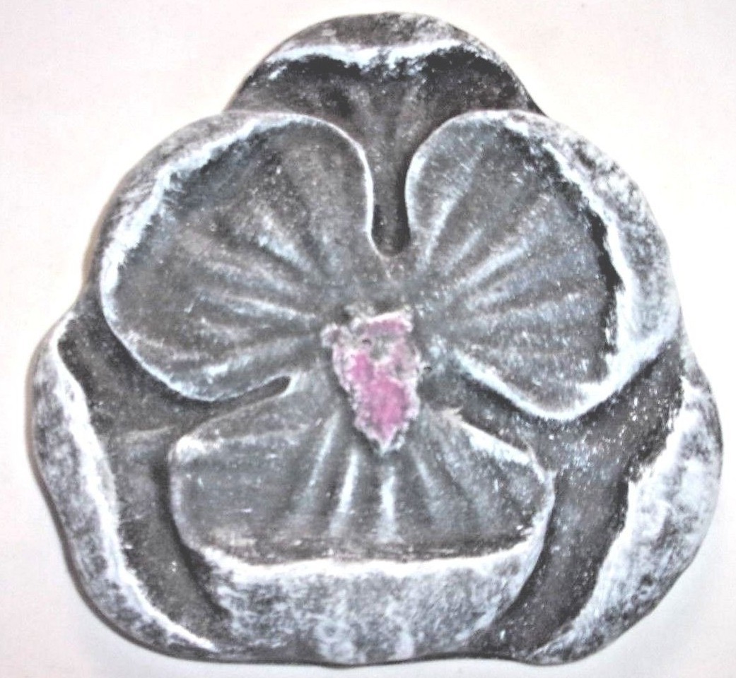 Flower violet concrete plaster mold plastic cement mould 6" x 6" x 3/4 ...