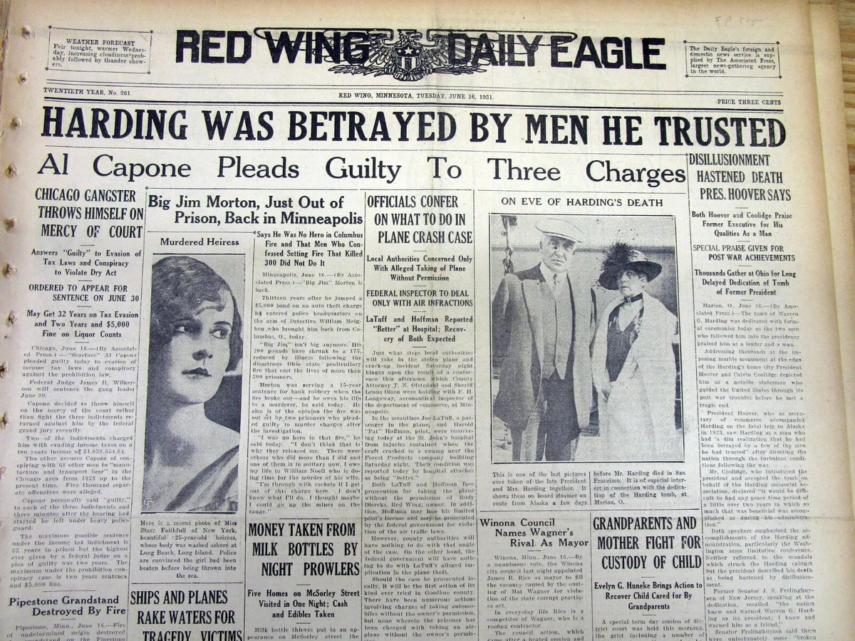 1920s Al Capone Newspaper