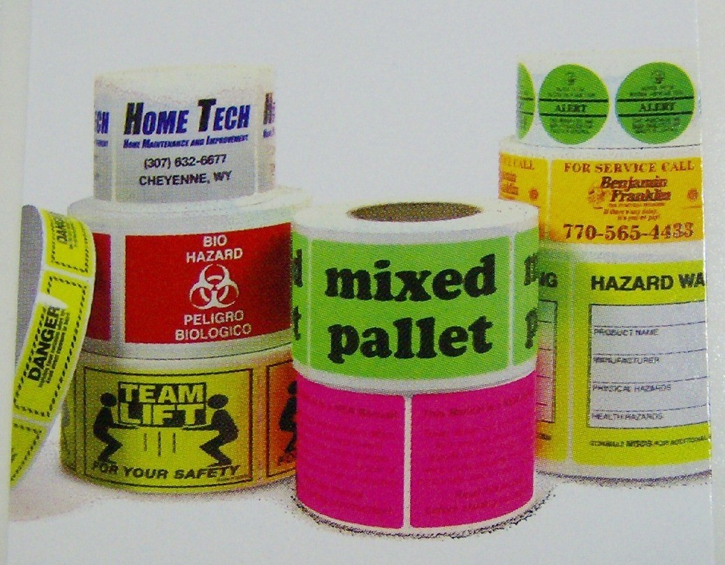 10000 Printed Labels, 2" x 4" Custom Printed Business Stickers 1-Color ...