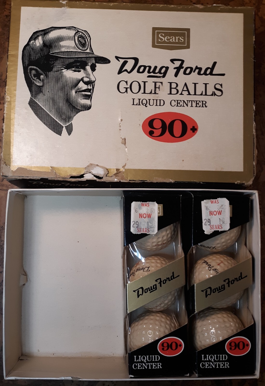 New DOUG FORD Liquid Center Golf Balls TWO 3 packs (6 total) with ...