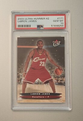 LEBRON JAMES 2003-04 FLEER ULTRA HUMMER H2 #171 GEM MINT PSA 10 ROOKIE ...