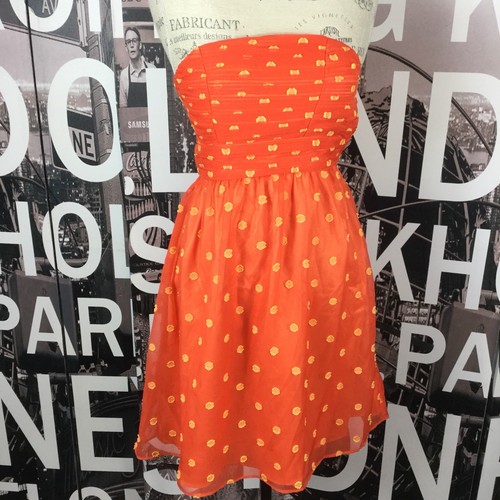 Modcloth Mango Mandarin Dress by Minuet Orange Strapless Dress Sz S ...