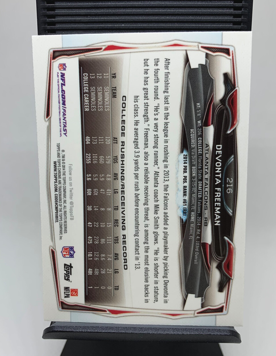 2014 Topps Chrome Devonte Freeman Rookie #216 RC 🔥📈 | eBay