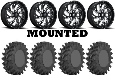 Kit 4 STI Outback Max Tires 36x9-20 on Fuel Kompressor Gloss Black D641 ...