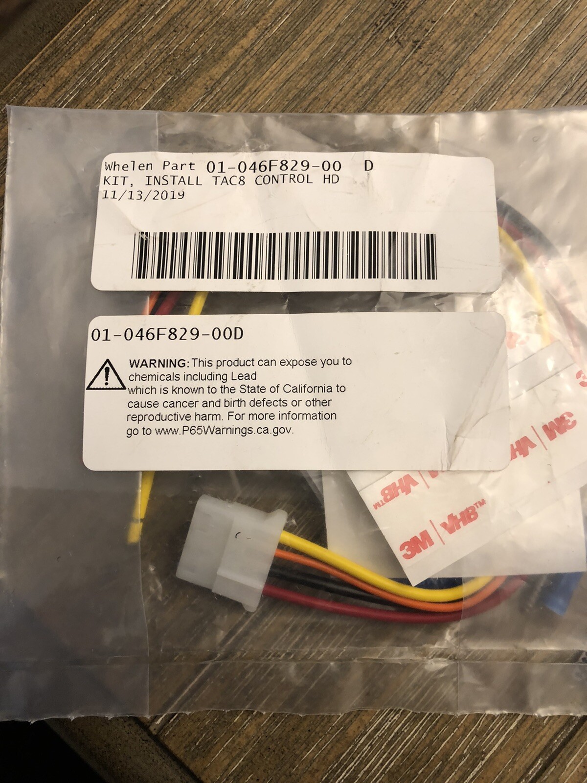 Whelen # 01-046F829-00D Install Kit for TAC8 Control HD. | eBay