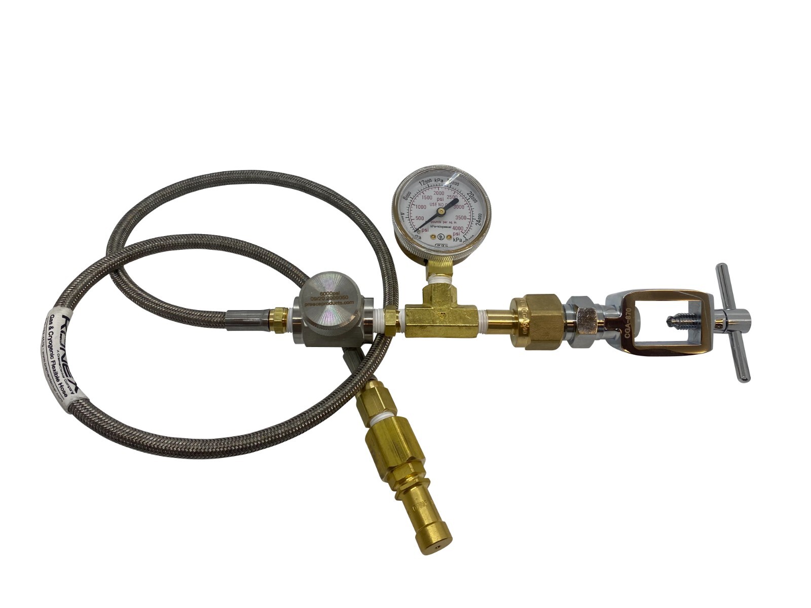 Homefill Oxygen Transfill CGA540 & CGA870 Oxygen Tank w/36'