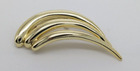 Piscitelli Brooch Pin MCM Modernist Waves Gold Tone Metal Retro Vintage ...