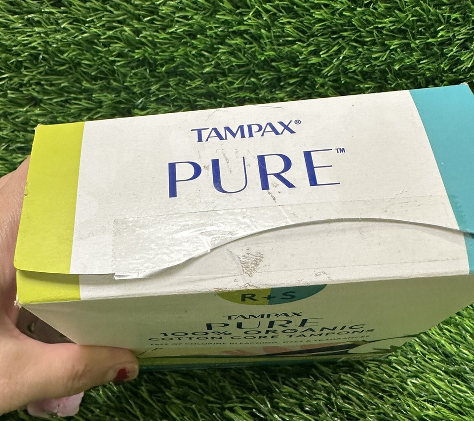 TAMPAX Pure Tampons Reg/Sup Absorbency Unscented 22 Count Open Box But ...