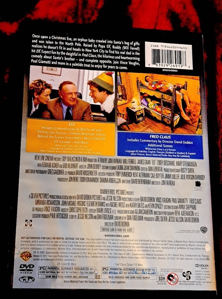 Elf / Fred Claus (DVD, 2007) 883929269198 | eBay