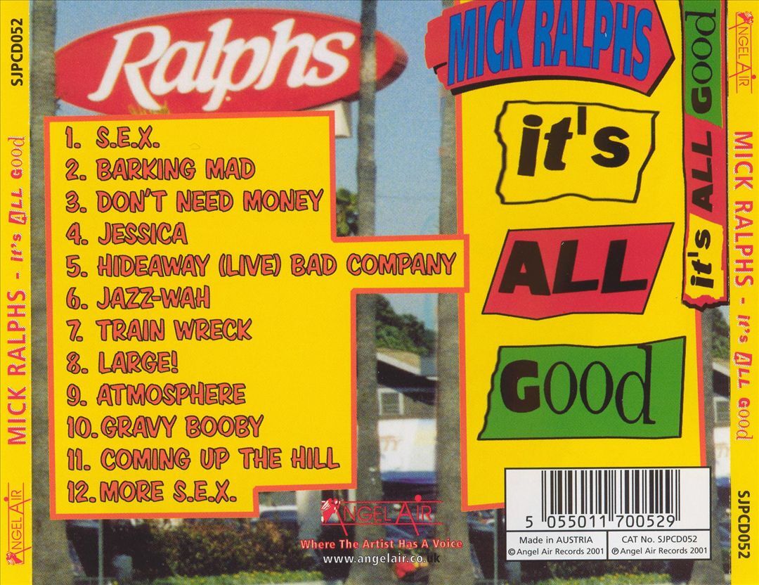 It's All Good by Mick Ralphs (CD, 2002) for sale online | eBay