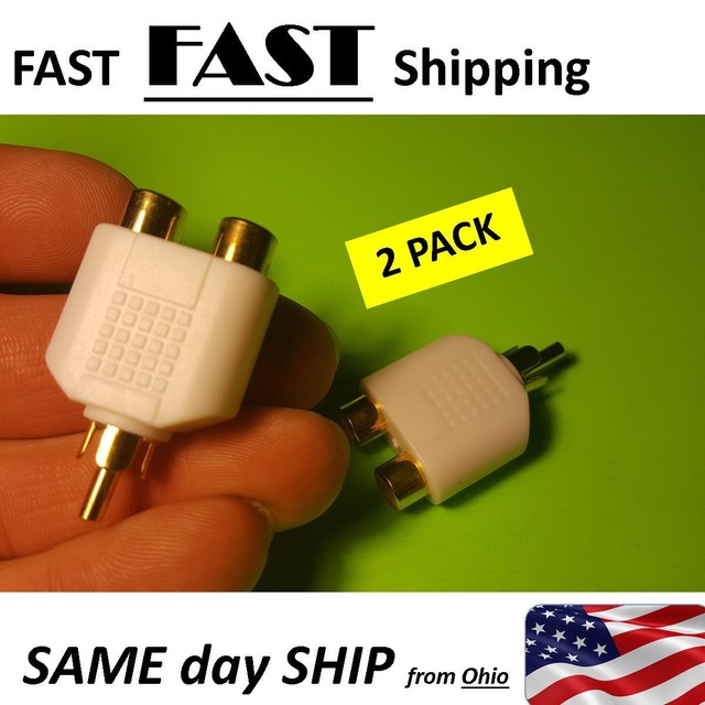 1 in 2 out GOLD RCA splitter - 2 PACK | eBay