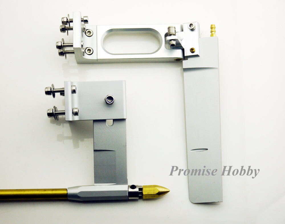 Alloy Rudder Strut Turn Fin Trim Tab 1/4 Cable Shaft for RC Model Boat ...