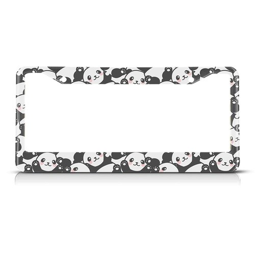 Smile Panda License Plate Frame Cute License Plate Holder Lovely Animal ...