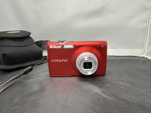 Nikon Coolpix S205 Digital Camera 12MP Red 4x Zoom 2.7" LCD | eBay