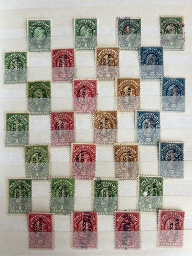 Old Group Of Vintage US Stamps, Documentary, Stock Transfer, Future ...